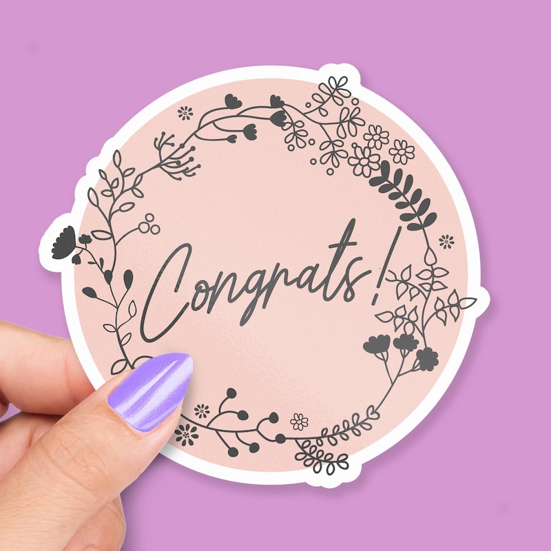 Congrats in a Circle - Etsy