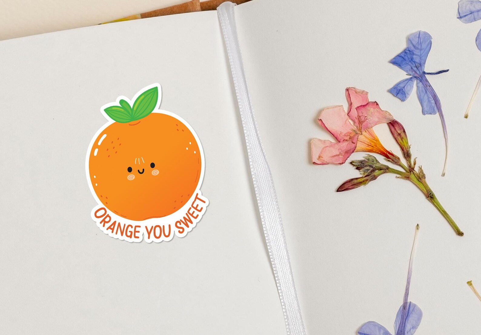 Orange You Sweet Sticker - Cute Orange Design, Fruit Lover, Adorable ...