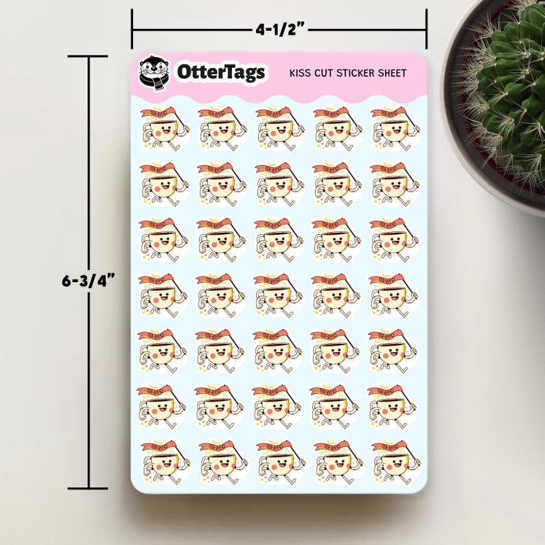 Tea-rific Mini Sticker Sheet, 30 Cute Tea Pun Stickers for Teachers ...