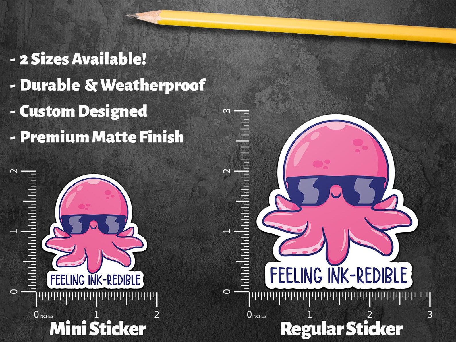 Feeling Ink-redible Sticker - Cute Octopus Sticker, Ocean Lover Gift ...