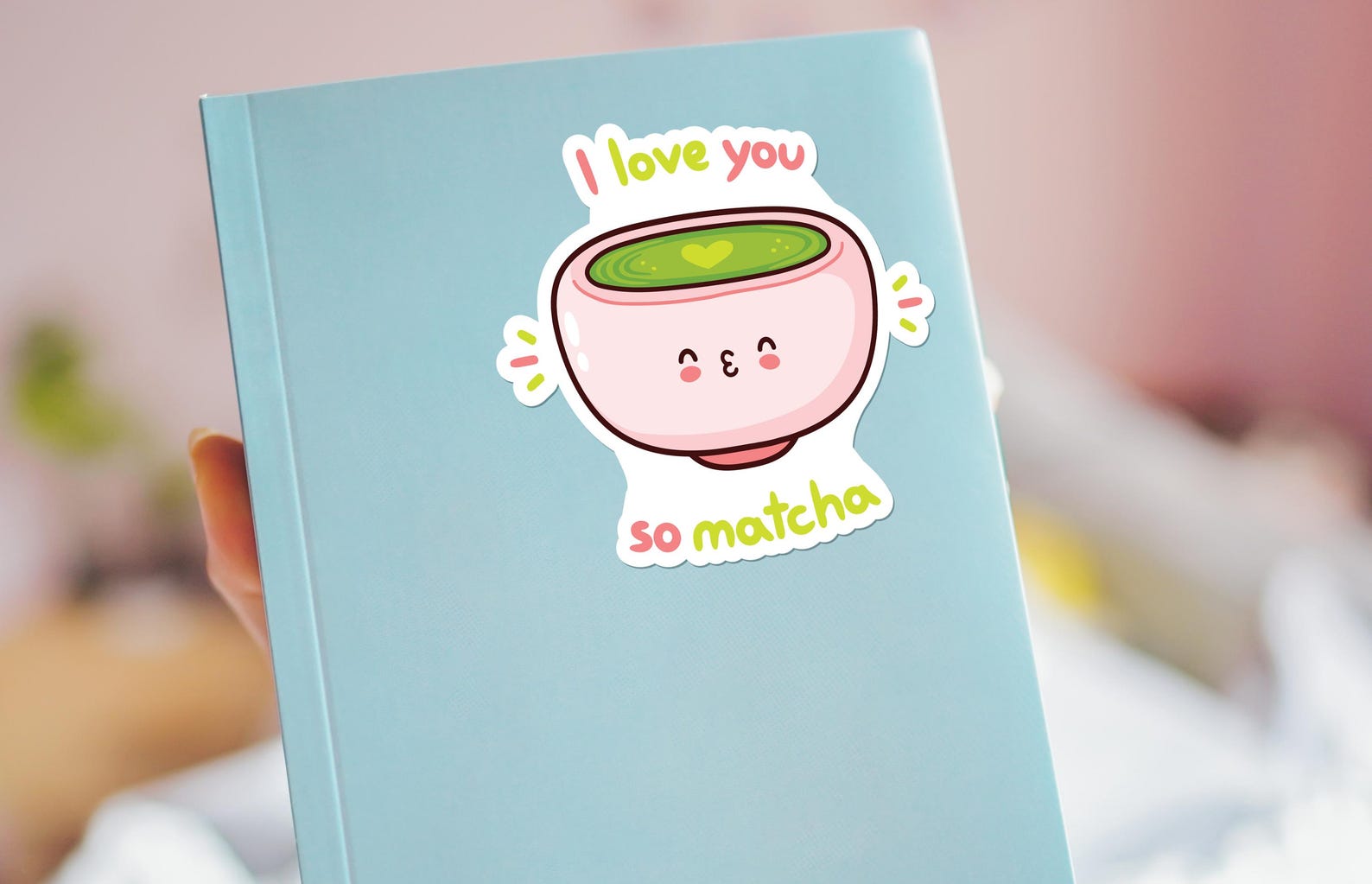 I Love You so Matcha - Cute Matcha Love You so Much Sticker, Adorable ...