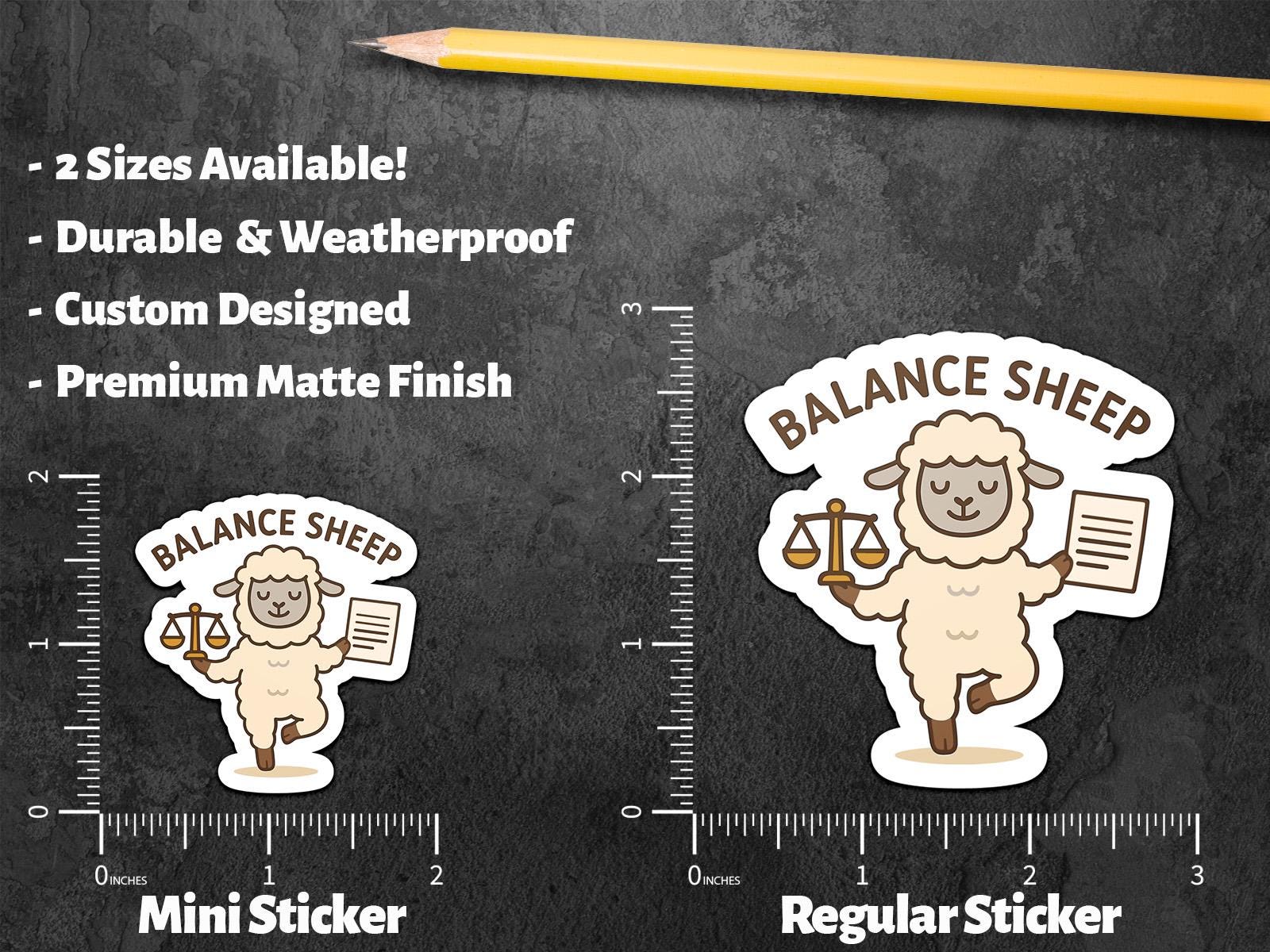 Balance Sheep Sticker, Funny Balance Sheet Pun, Cute Accountant Animal ...