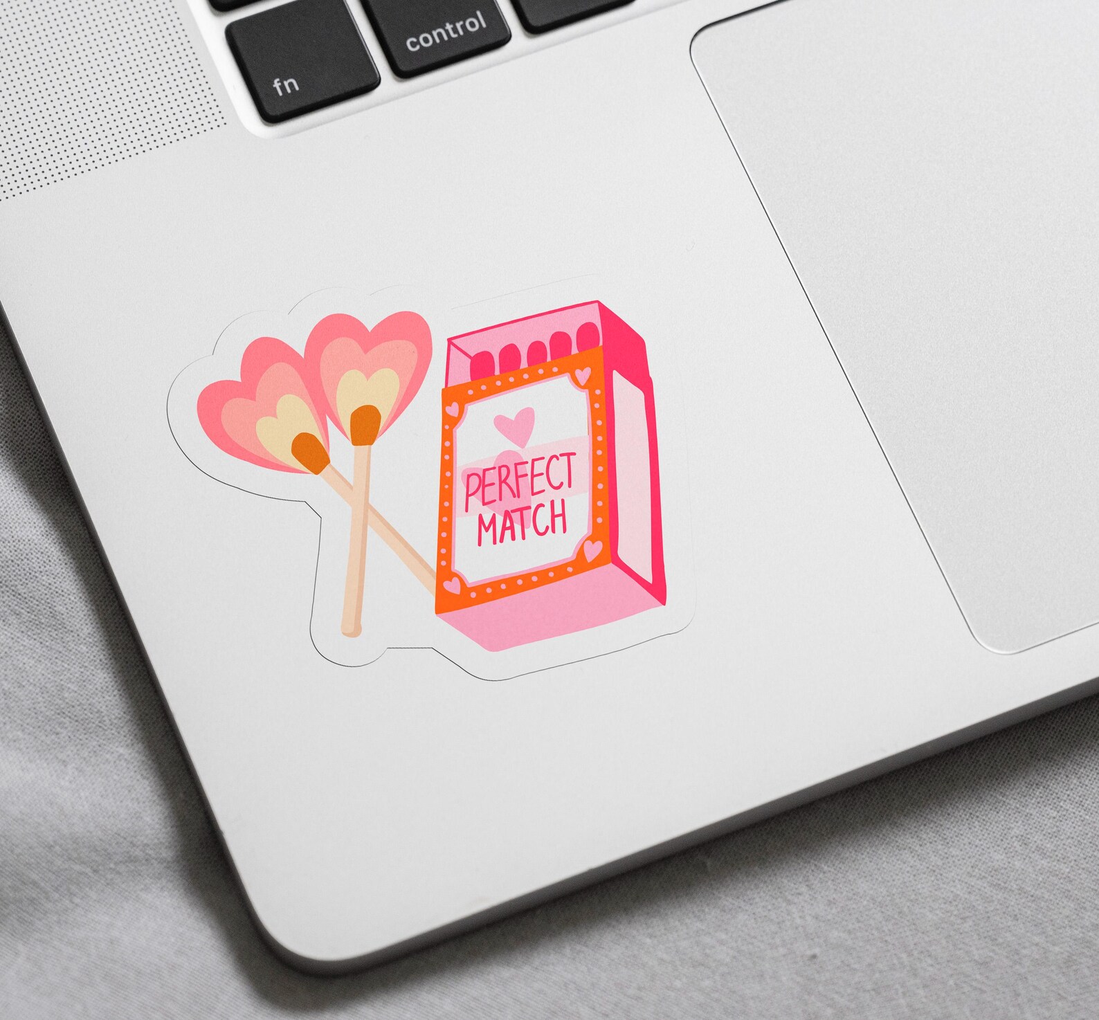A Perfect Match Sticker, Matches With Heart Flame, Matchbox Love Pun ...