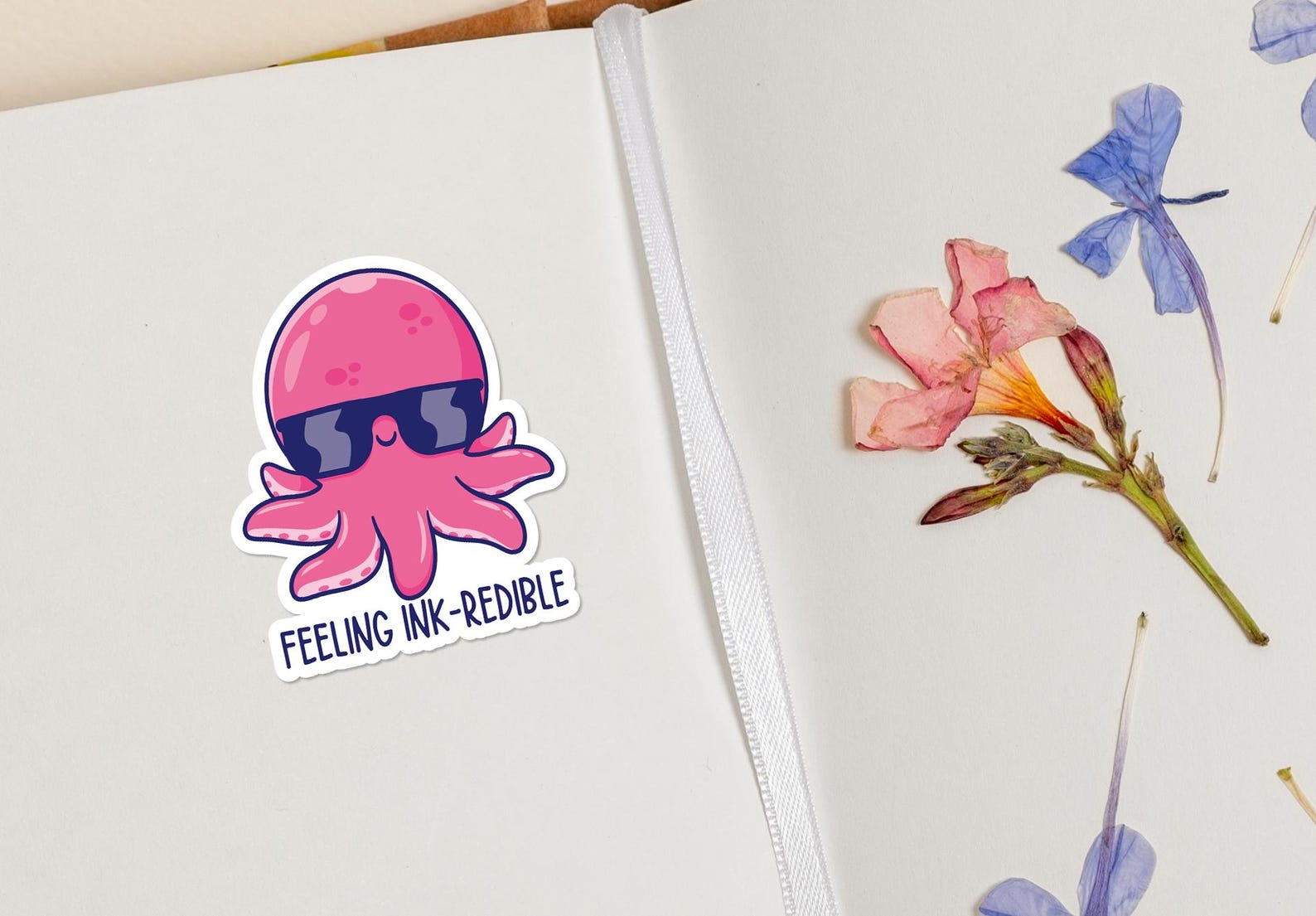 Feeling Ink-redible Sticker - Cute Octopus Sticker, Ocean Lover Gift ...