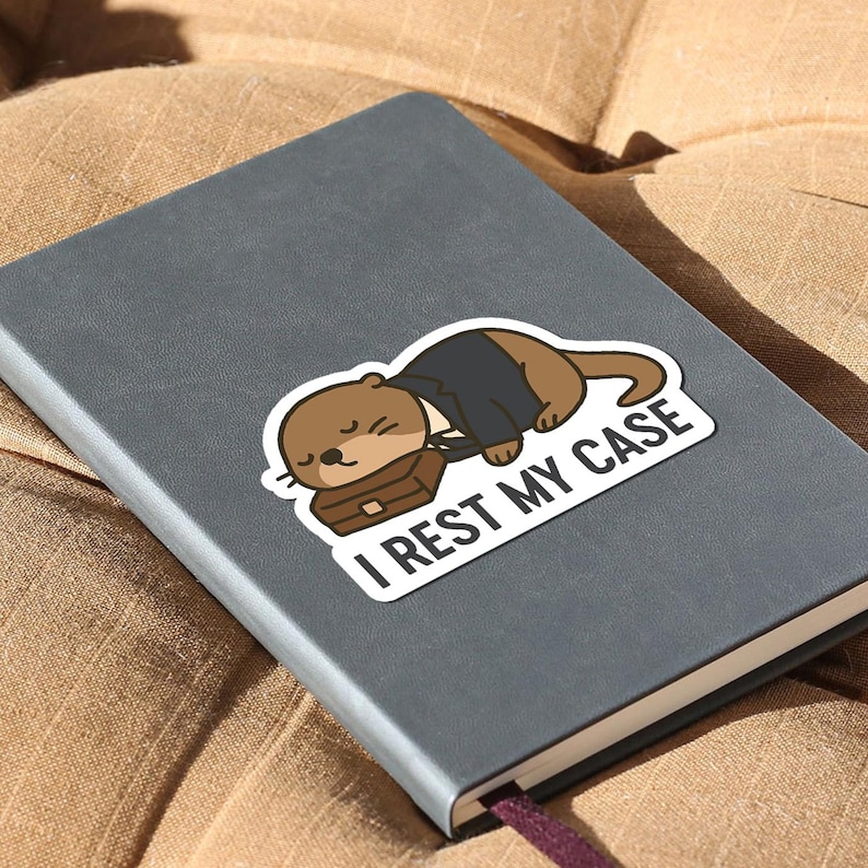 I Rest My Case, Funny Lawyer Otter Design for Attorneys, Paralegals ...