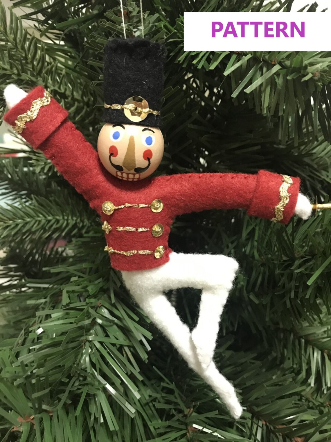 Nutcracker Felt Ornament Pattern - Etsy
