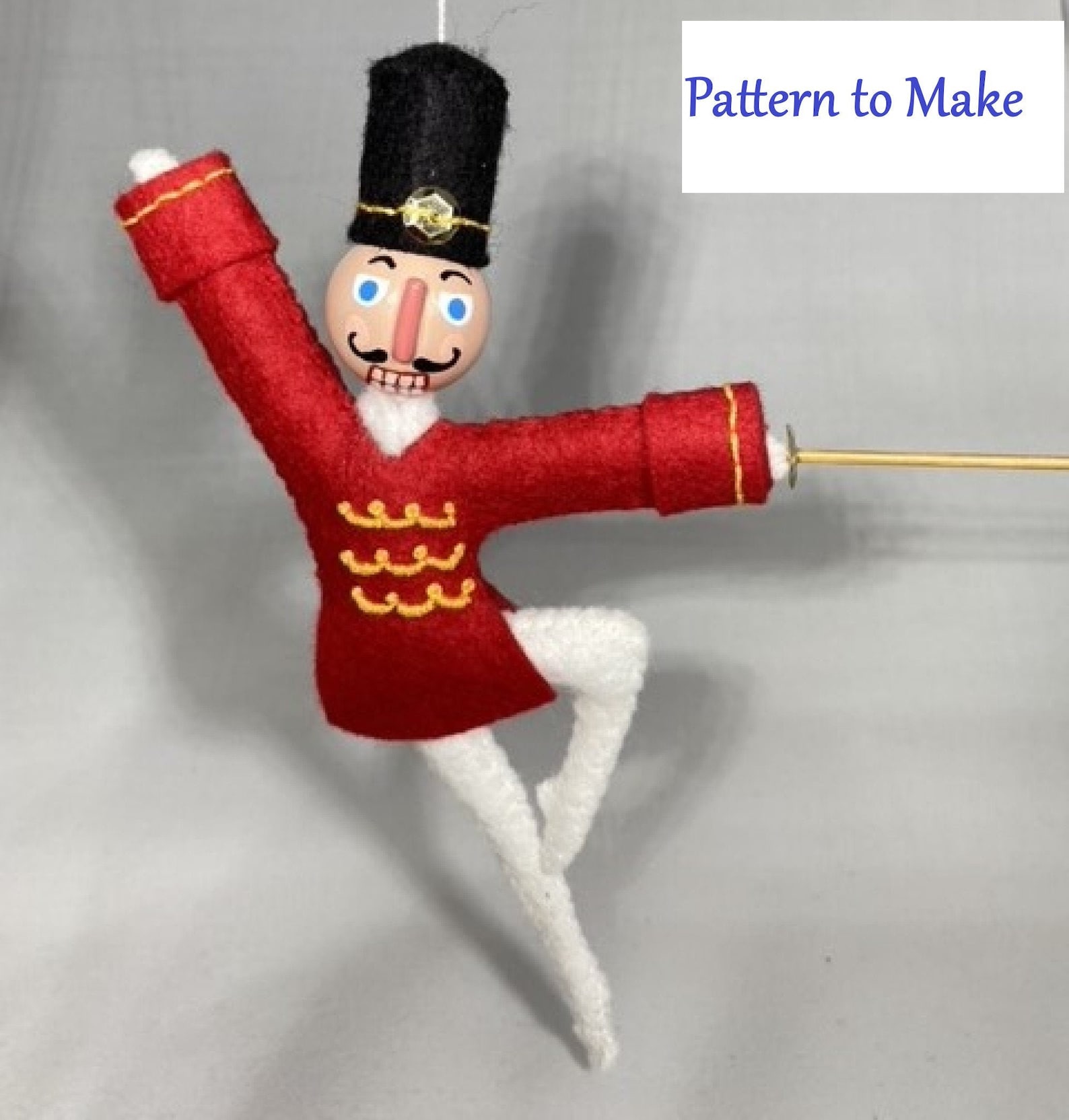 Nutcracker Felt Ornament Pattern - Etsy