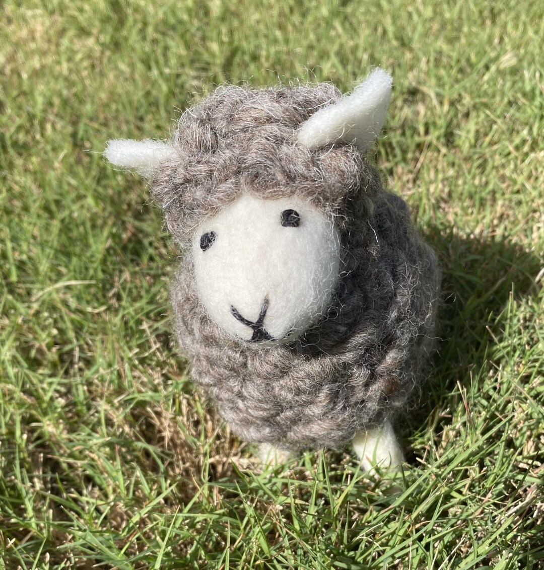 Felted Brownish Gray Wool Sheep - Etsy