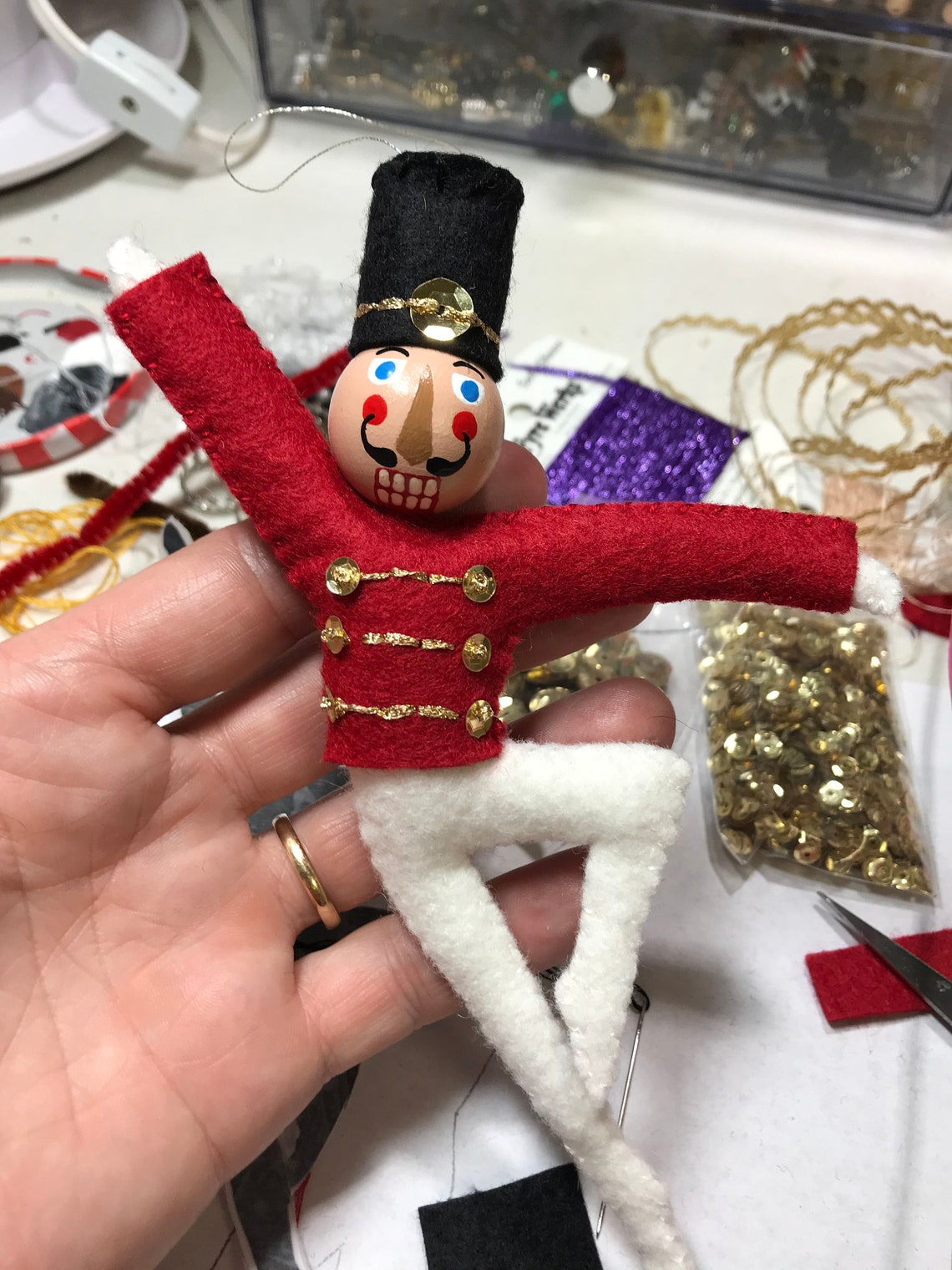 Nutcracker Felt Ornament Pattern - Etsy