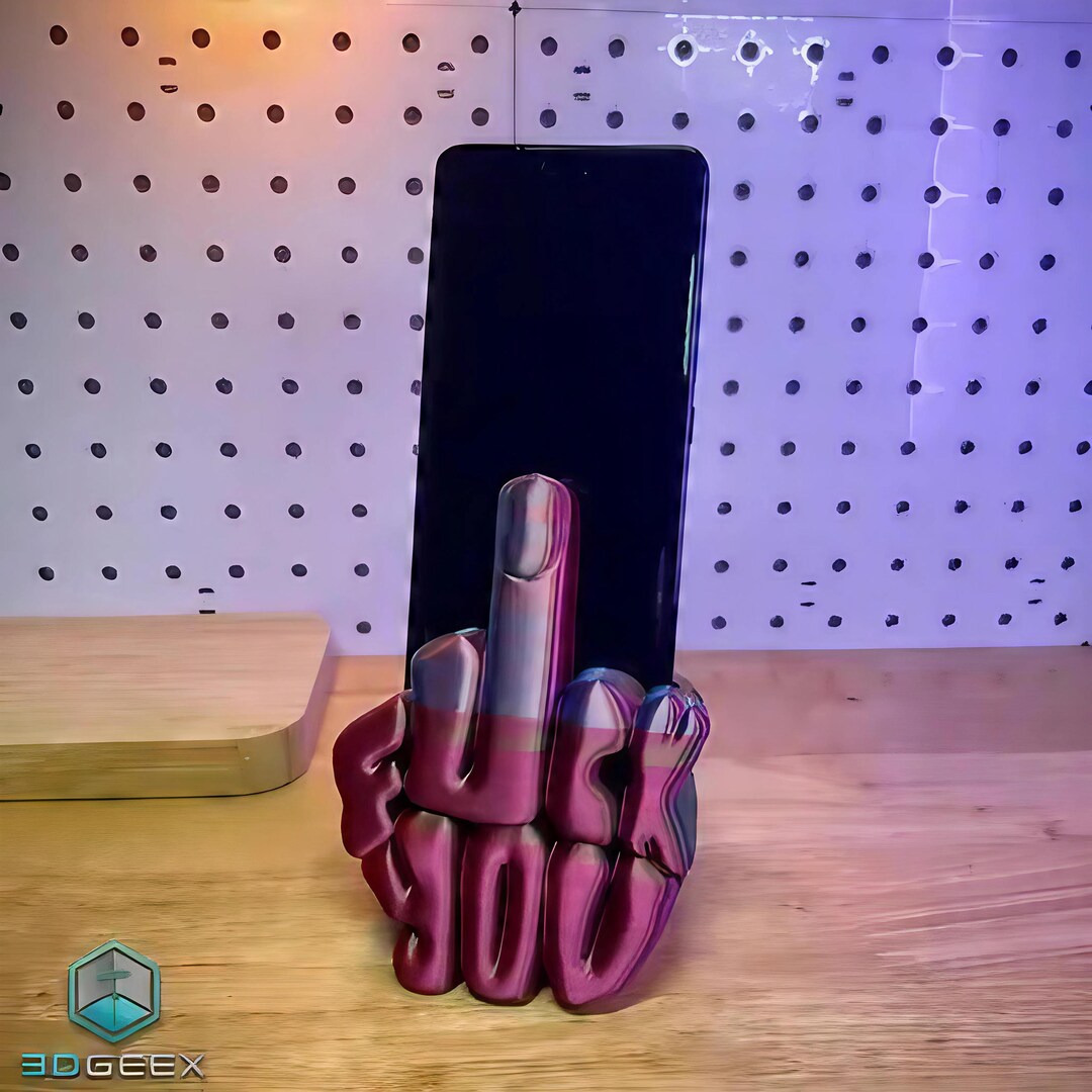 Middle Finger Phone Stand: 3D Printed Gag Gift Desk Accessory - Etsy