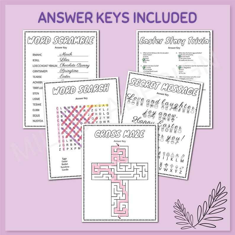 Printable Easter Activity Bundle, Coloring Pages, Word Search and ...