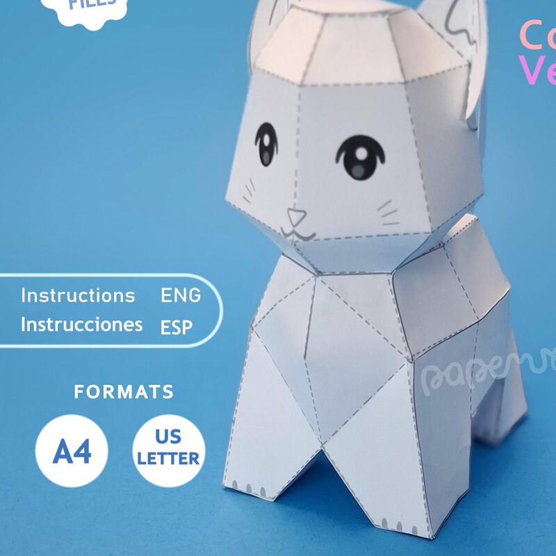 3d Papercraft Cat - Etsy