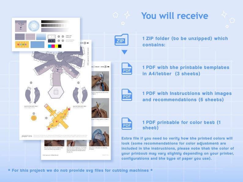 Printable Paper Automata DIY Kit Spinning Seal Playing Saxophone, PDF ...