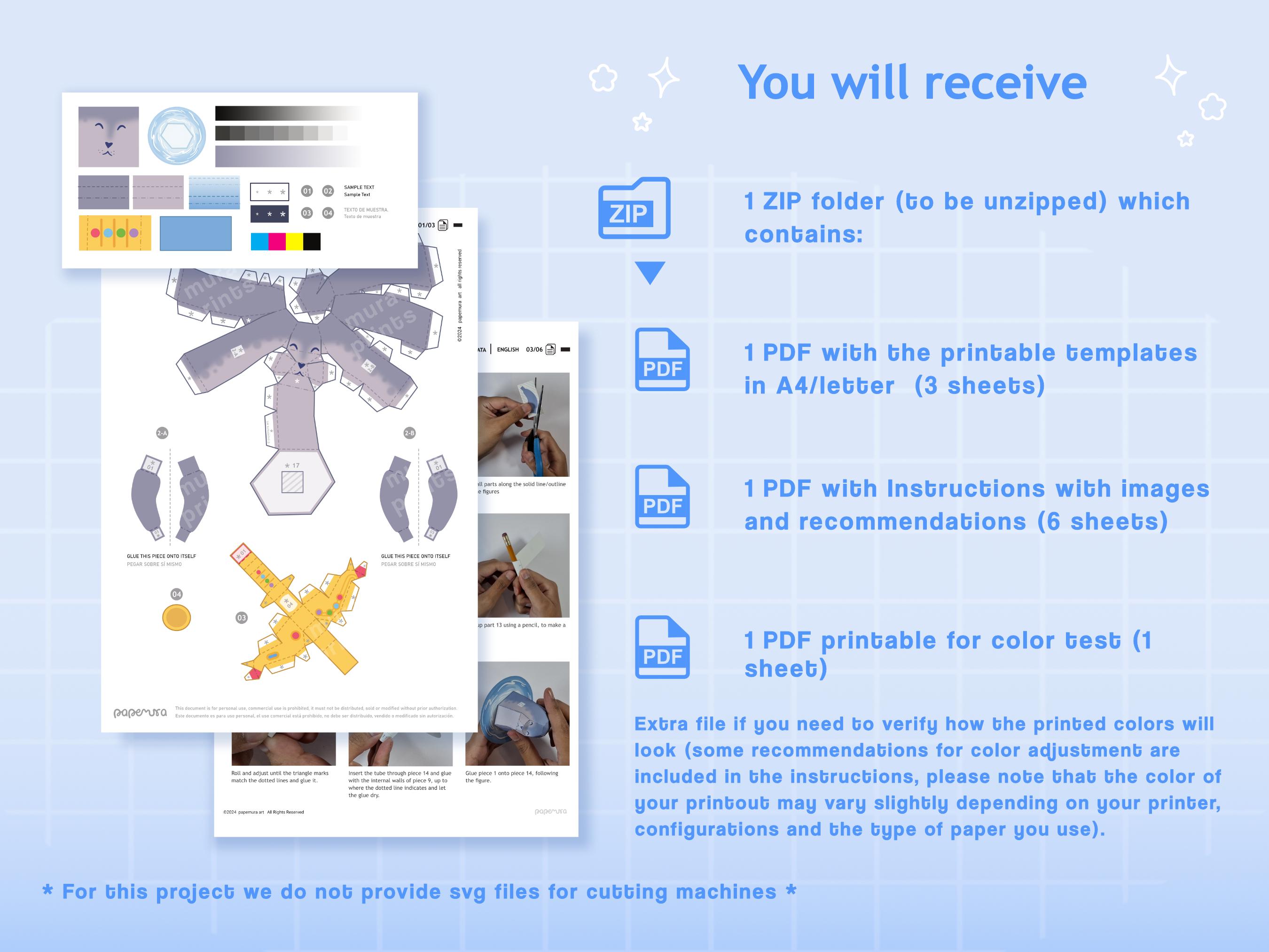 Printable Paper Automata DIY Kit Spinning Seal Playing Saxophone, PDF ...