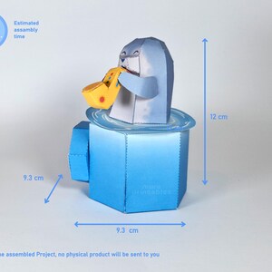 Printable Template for Paper Automata | Spinning Seal Playing the ...