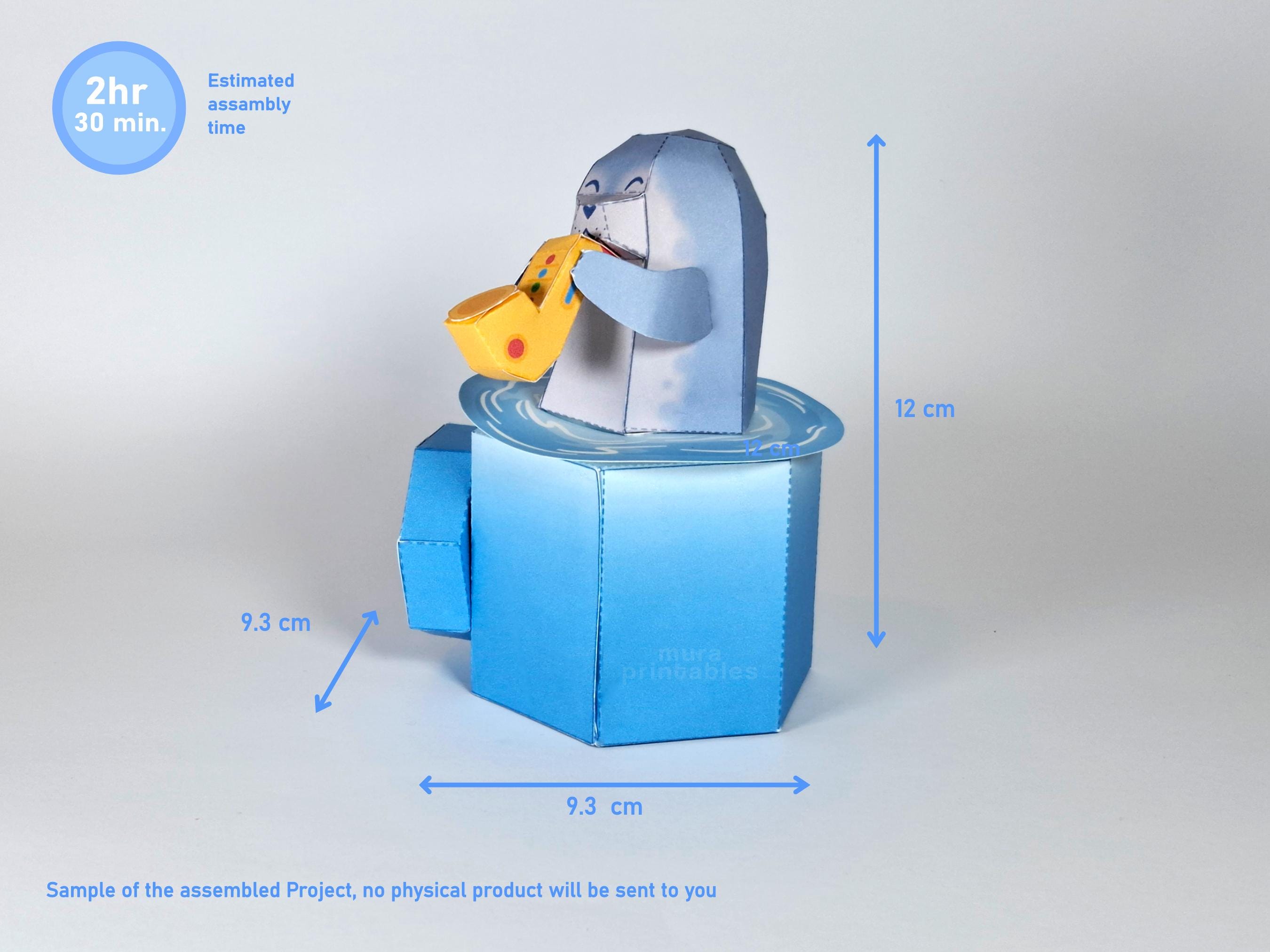 Printable Template for Paper Automata | Spinning Seal Playing the ...