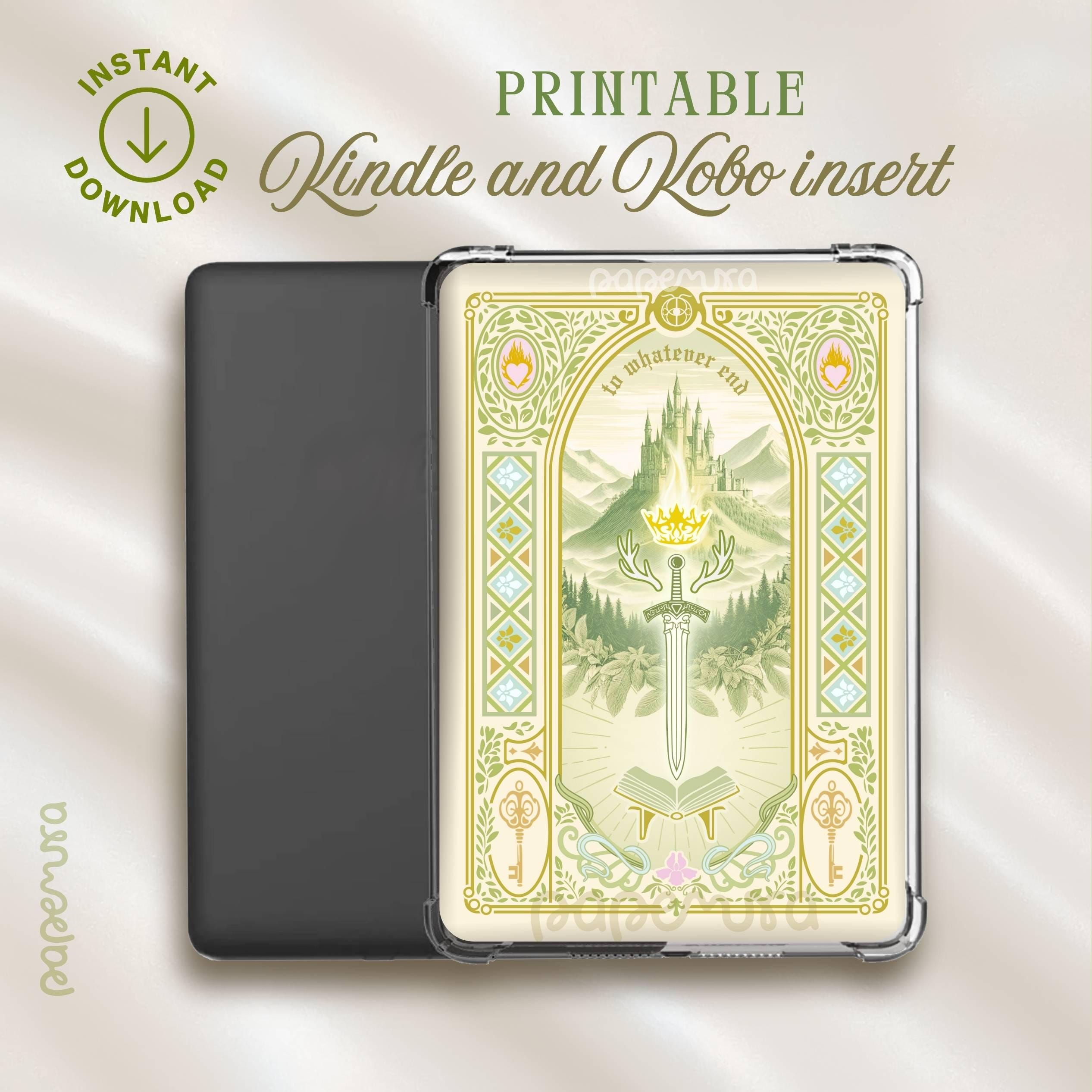 Kobo and Kindle Insert – TOG | Beige Printable Fantasy Bookish Cover ...
