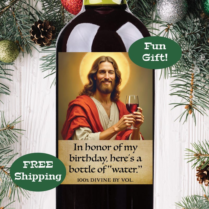 Jesus Wine Bottle Label - Etsy