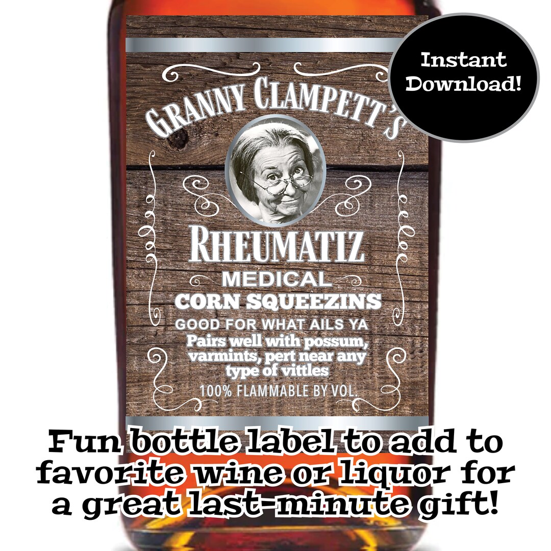 Fun Bottle Label YOU Download & PRINT to Add to a Bottle for a Great ...