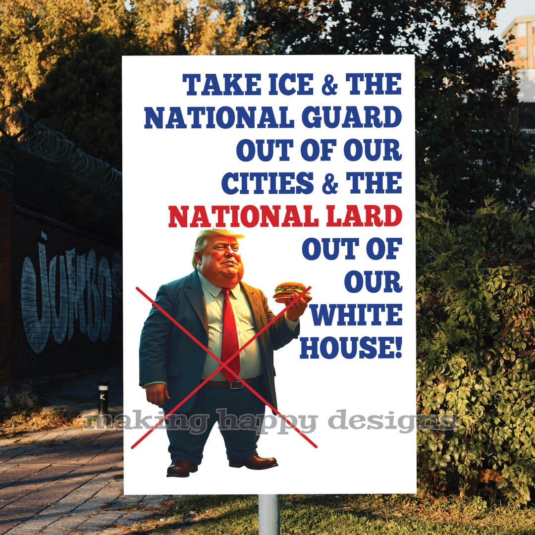 Print Your Own No National Guard, No Lard, No Kings Day Anti-trump ...