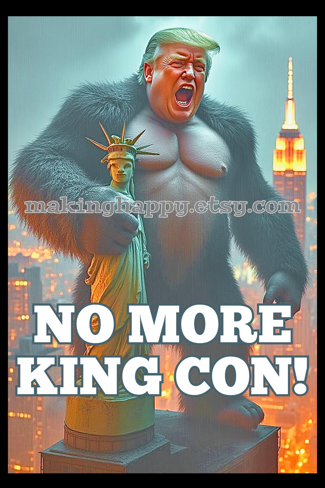 Print Your Own No Kings Day Anti-trump Printable Protest Activist ...