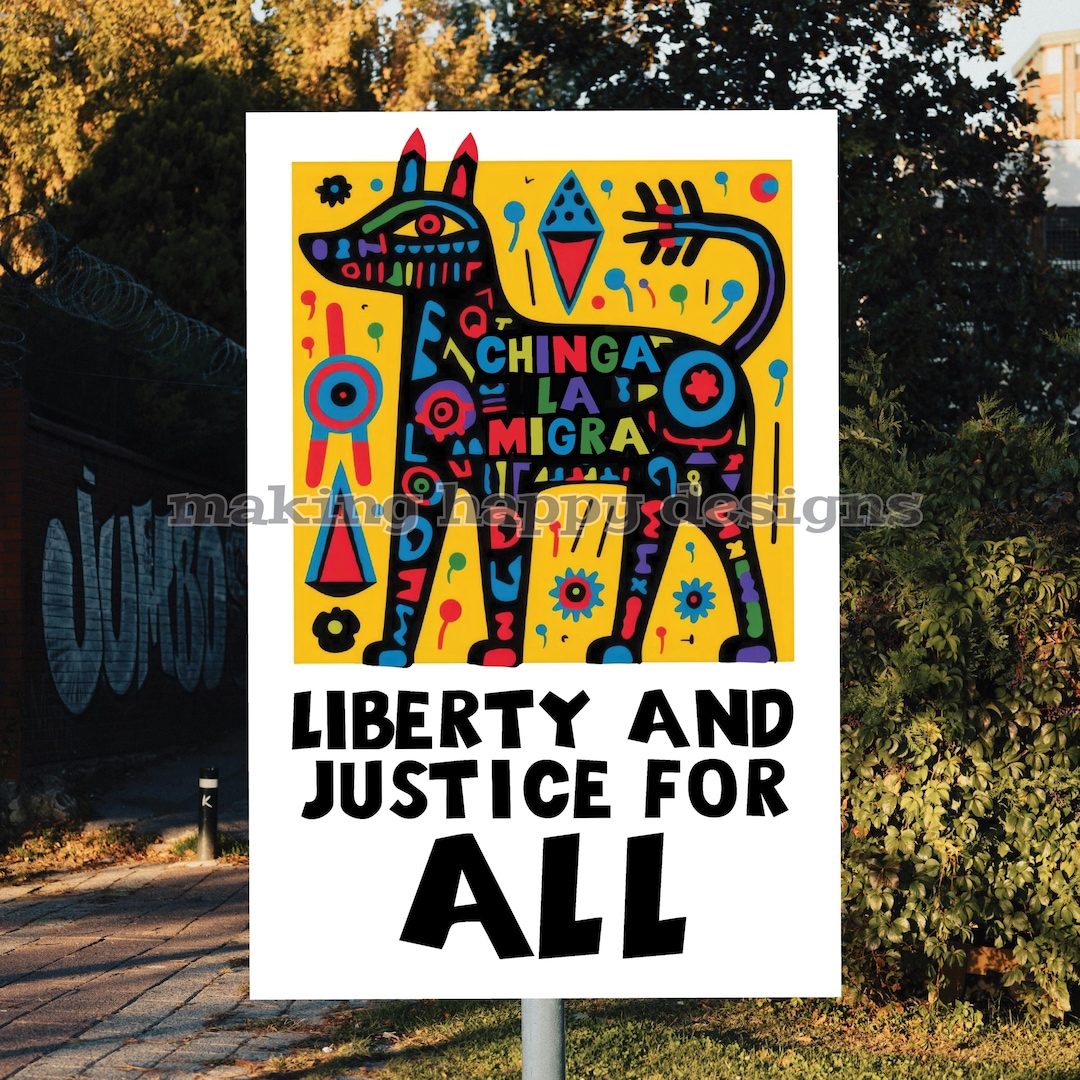 Activist Art Poster, Chinga La Migra, Protest Sign (digital Download ...