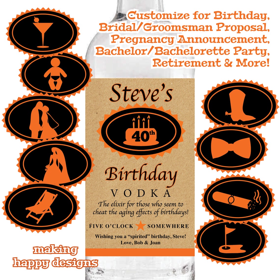 DIY Make Your Mark Custom Whisky Whiskey Label YOU Download & Print ...