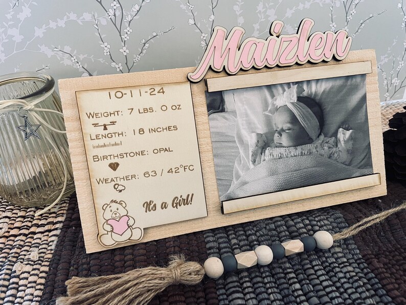 Personalized Baby Photo Frame | Newborn New Baby Gifts | Custom ...