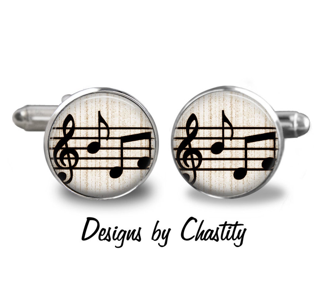 Music Notes Cufflinks Vintage Sheet Musical Notes Key Cuff Links - Etsy