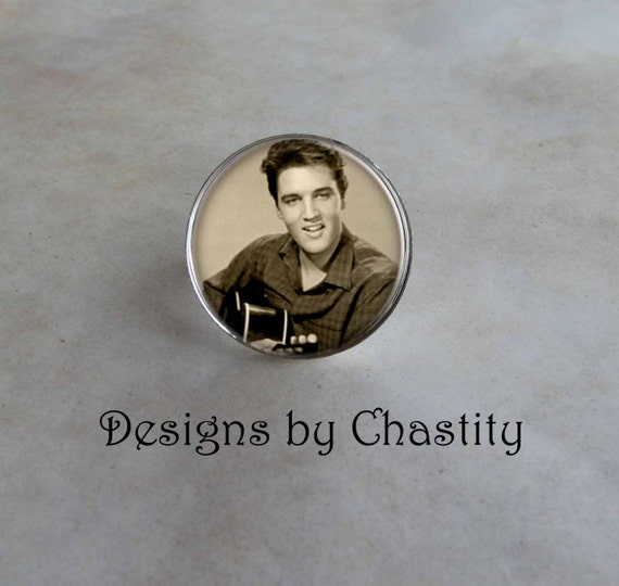 Elvis Presley Ring Altered Charm | Etsy