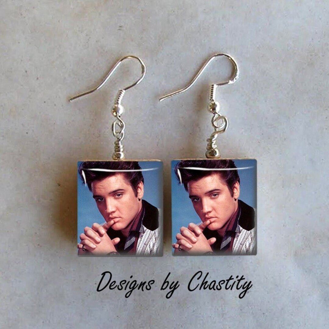 Elvis Presley Charm Earrings Retro Style - Etsy