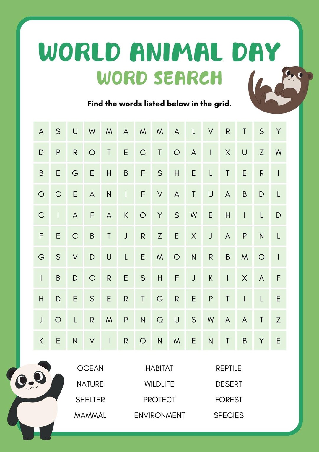 Engaging Word Search Puzzles for Kids Animal Names, Nature, and Food ...