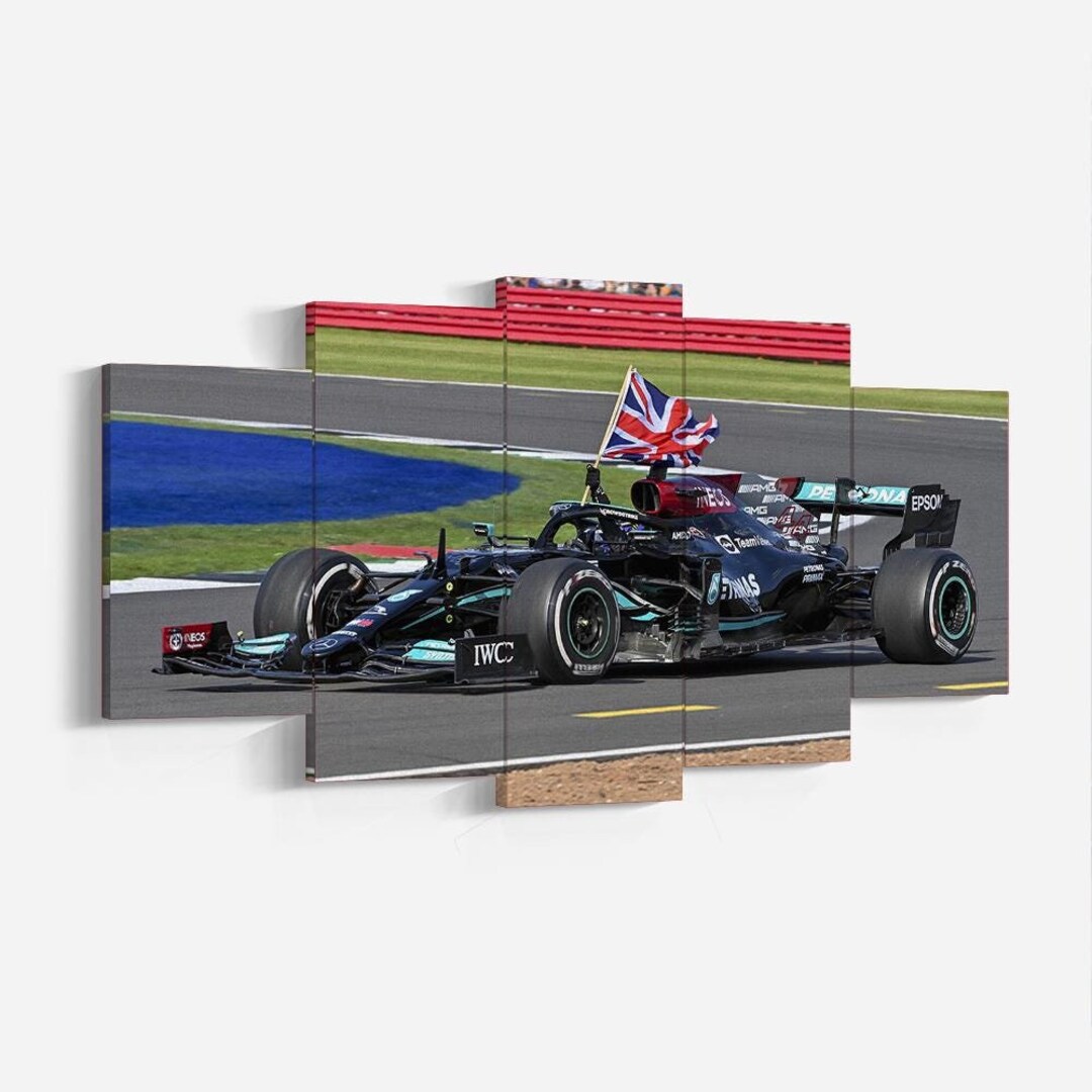 Lewis Hamilton Racing Wall Art, Mercedes F1 Wall Decor, Lewis Hamilton ...