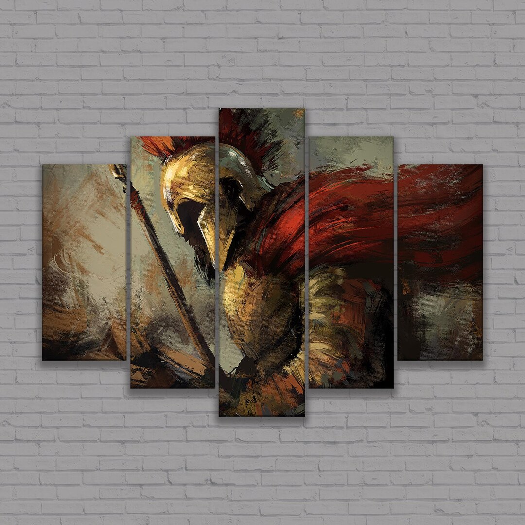 Courage of a Warrior Wall Art, Spartan Hero Poster, Spartacus Canvas ...