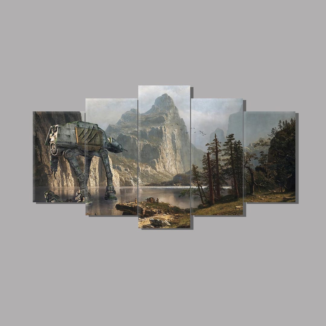 Star Wars AT-AT Wall Art, At-at Canvas, Star Wars Poster, Movie Poster ...