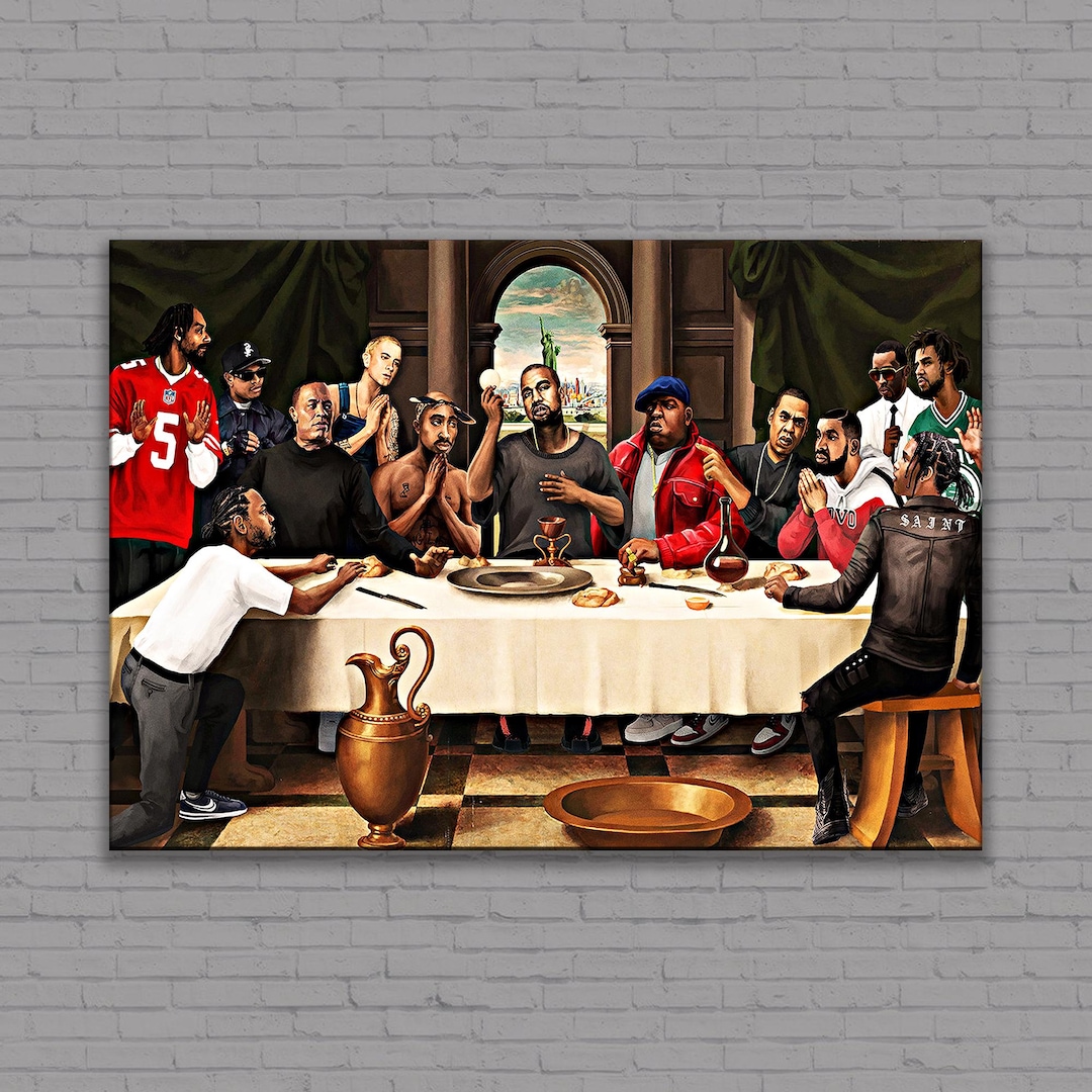 Legendary Rappers Last Supper Canvas, Hip Hop Wall Decor, Canvas Wall ...