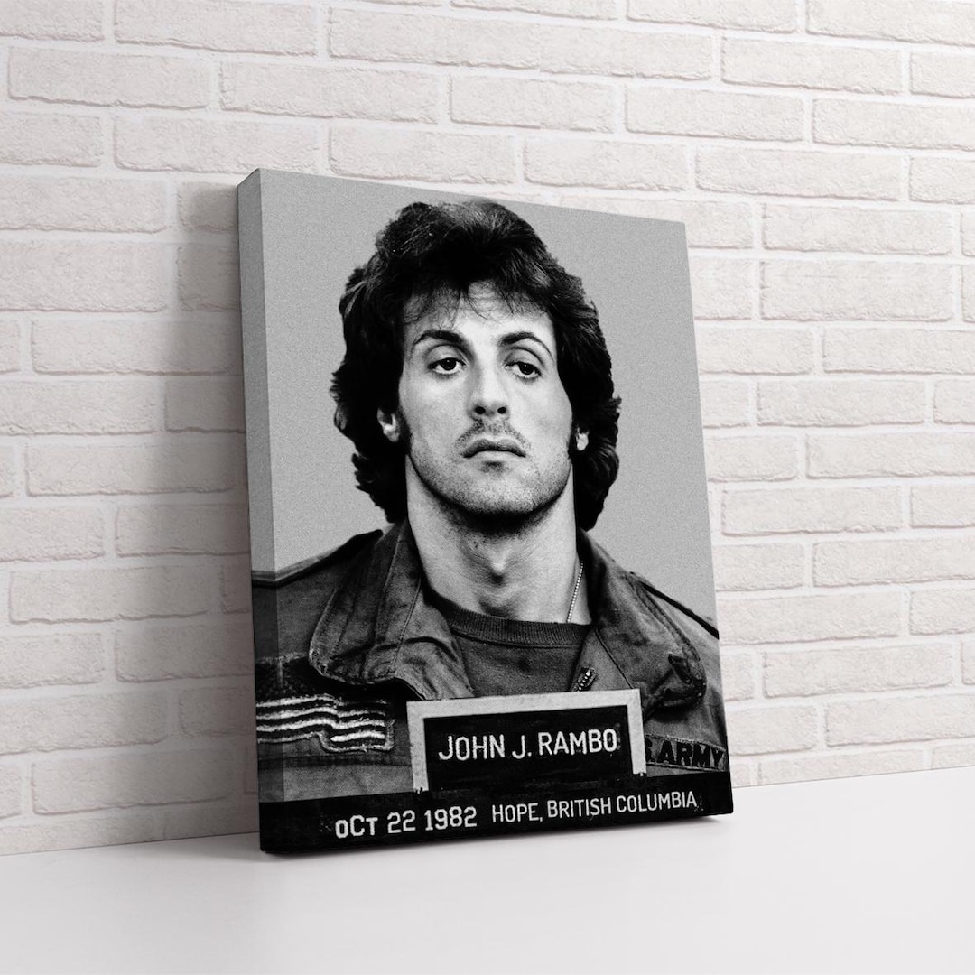John Rambo Mugshot Wall Art, Rambo Canvas, John Rambo Mugshot Poster ...