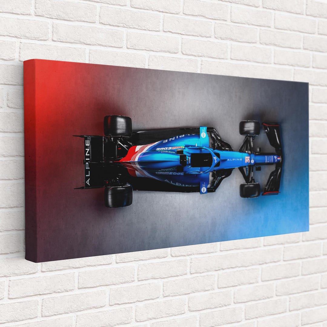 Formula Alpine Renault F1 Canvas, Alpine A521 Poster, Canvas Wall Art ...