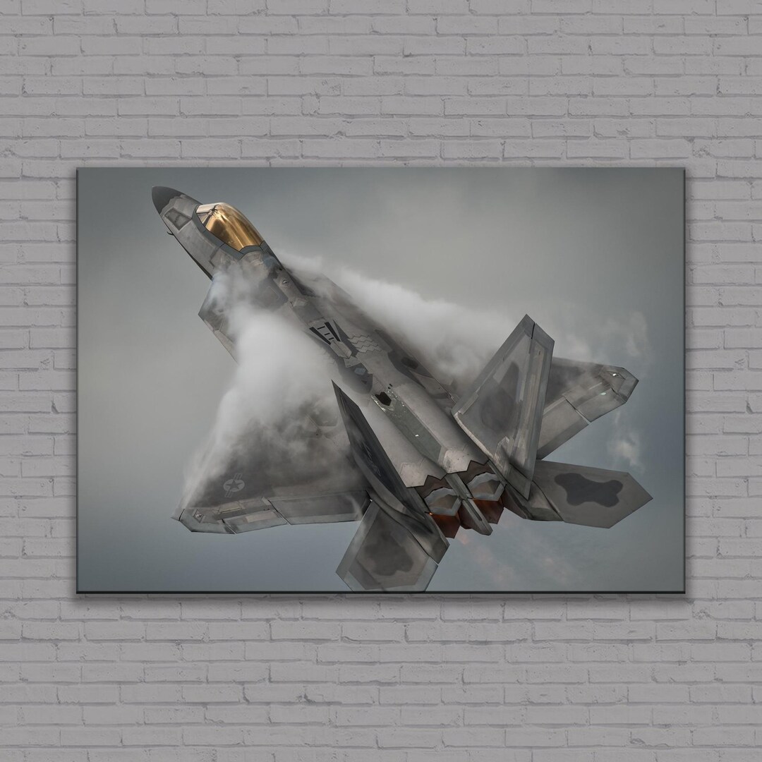 F22 Raptor Canvas, Aircraft Wall Art, Loft Artwork, Fighter Jets Canvas ...