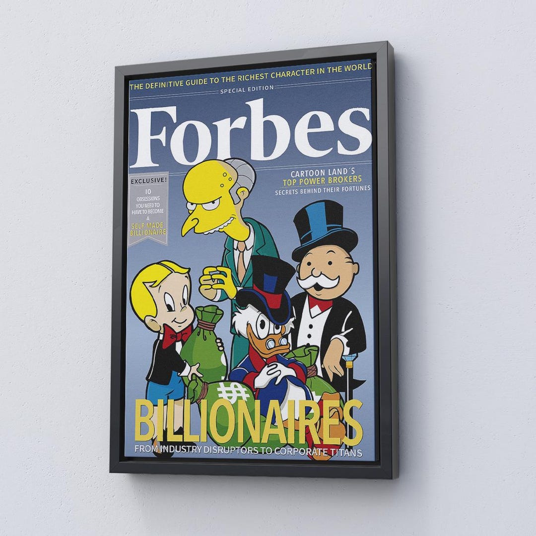 Forbes Billionaires Canvas, Monopoly Man Wall Art, Richie Rich Poster ...