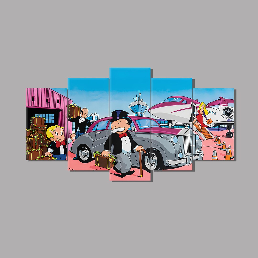 Monopoly Luxury Canvas, Monopoly Man Wall Art, Luxury Poster, Fashion ...