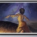 Falling Fire (shooting Star) - Print of Original Oil Painting, Space ...