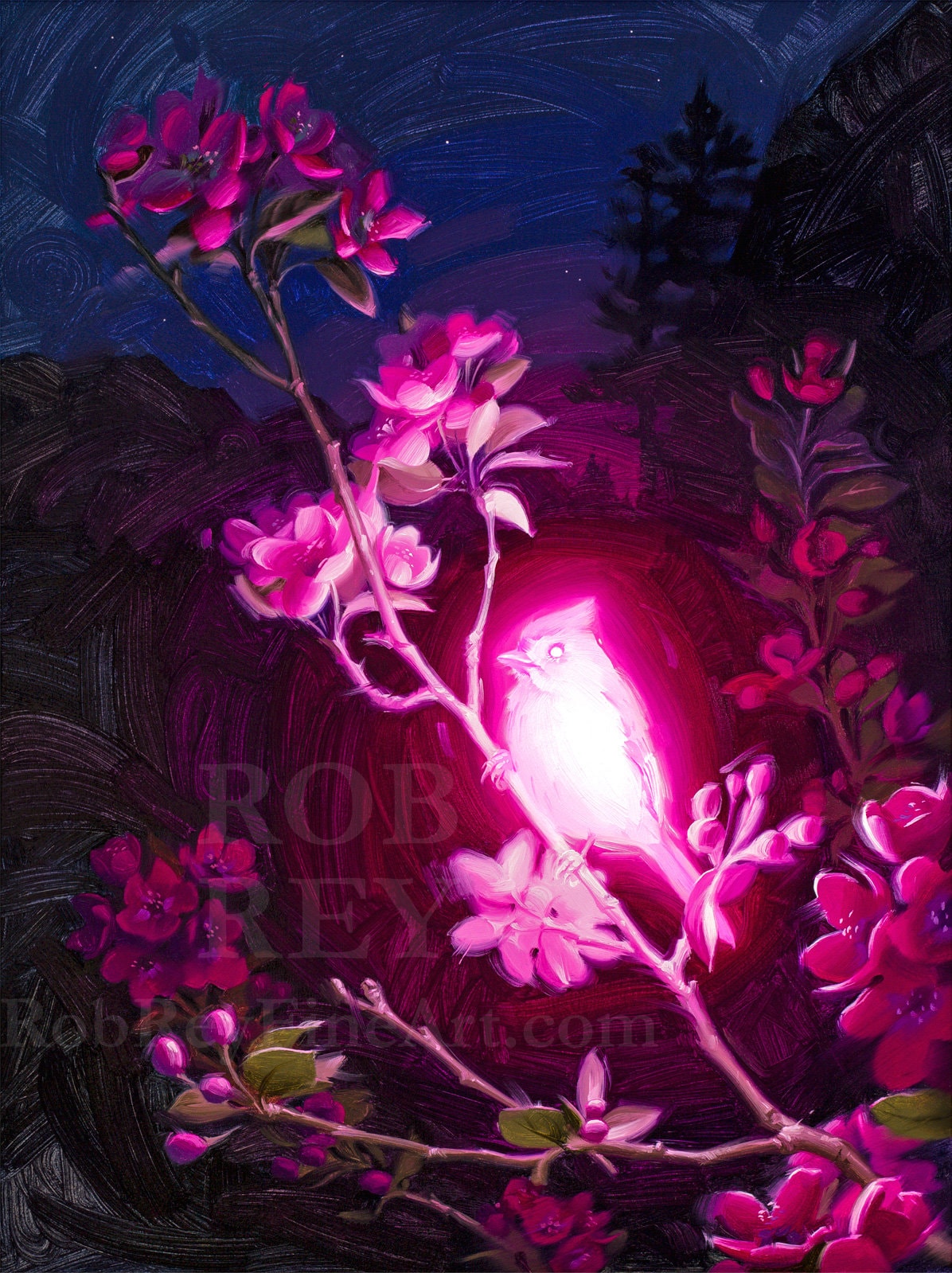 Bioluminescence : Altruism - Print of Original Oil Painting, Glowing ...