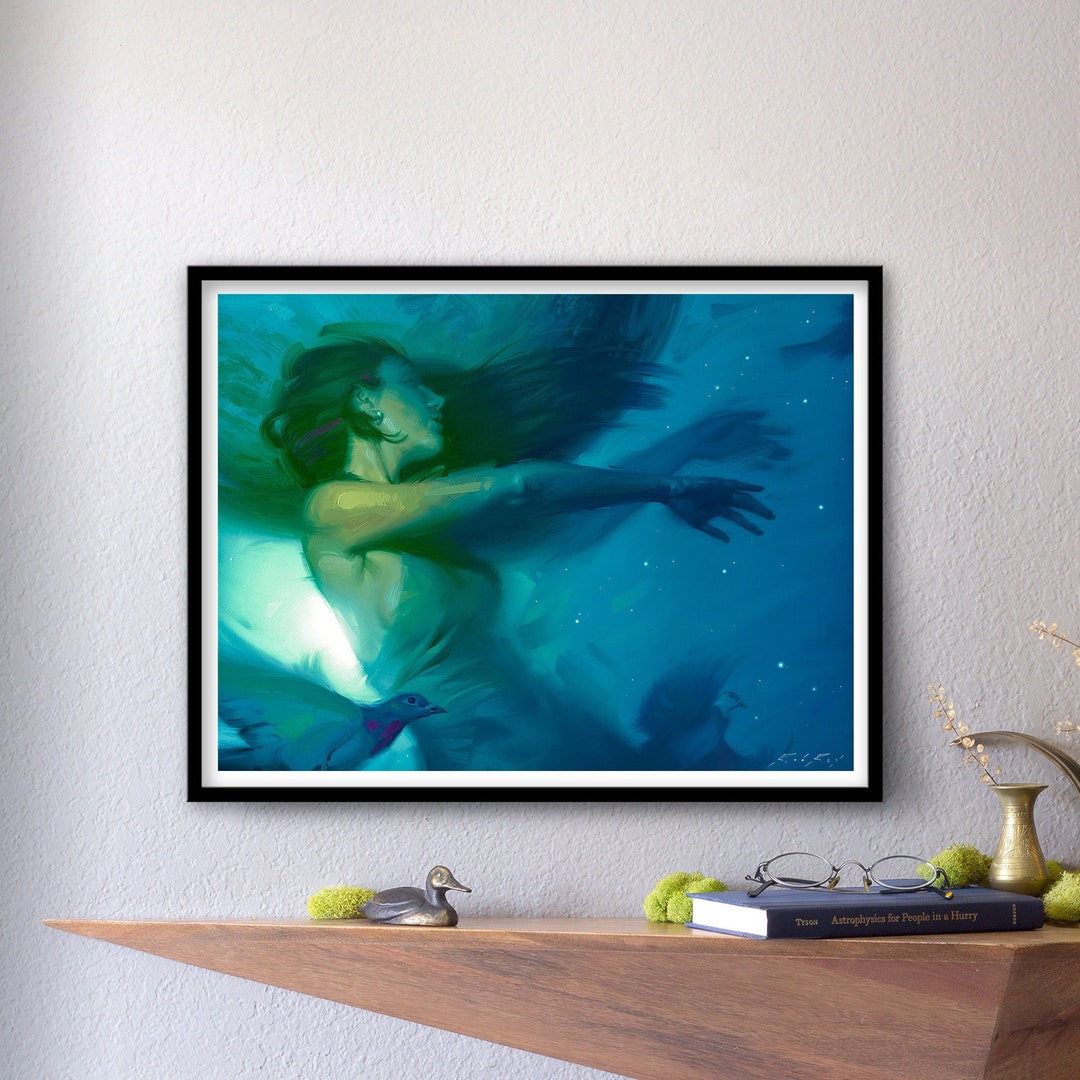 Inertia - Print of Original Oil Painting, Space Art, Transcendent ...