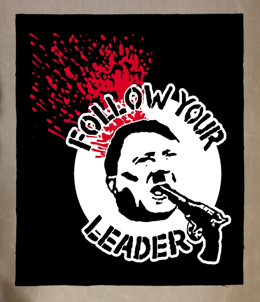 Follow Your Leader Punk BACK PATCH DIY Antifa Metal Crust Doom Canvas ...
