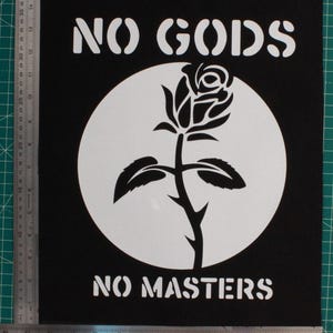 Anarchy Black Rose Punk Back Patch DIY Anti-authority Metal Crust Doom Canvas Sew-on Patch for ...