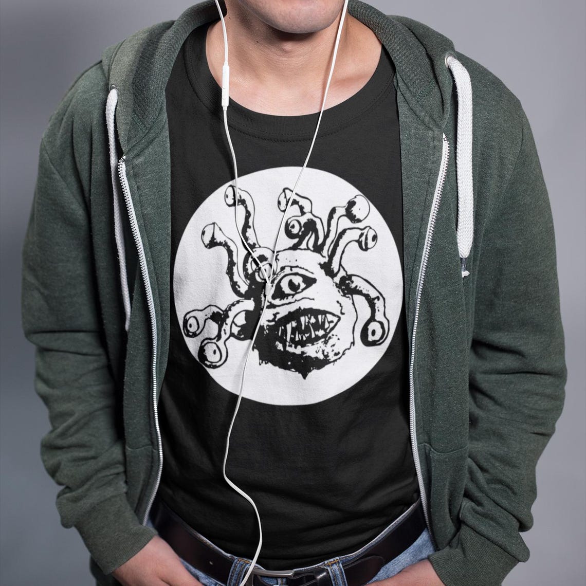 DND Beholder DIY Punk Shirt Crust Metal Ska Doom Role Playing Game ...