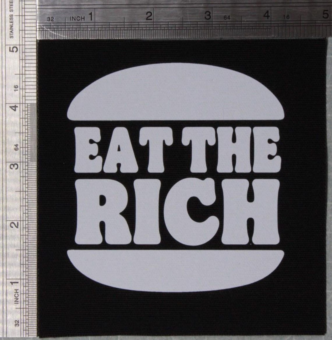 Eat the Rich Punk Patch DIY Metal Crust Doom Canvas Sew-on Patch for ...