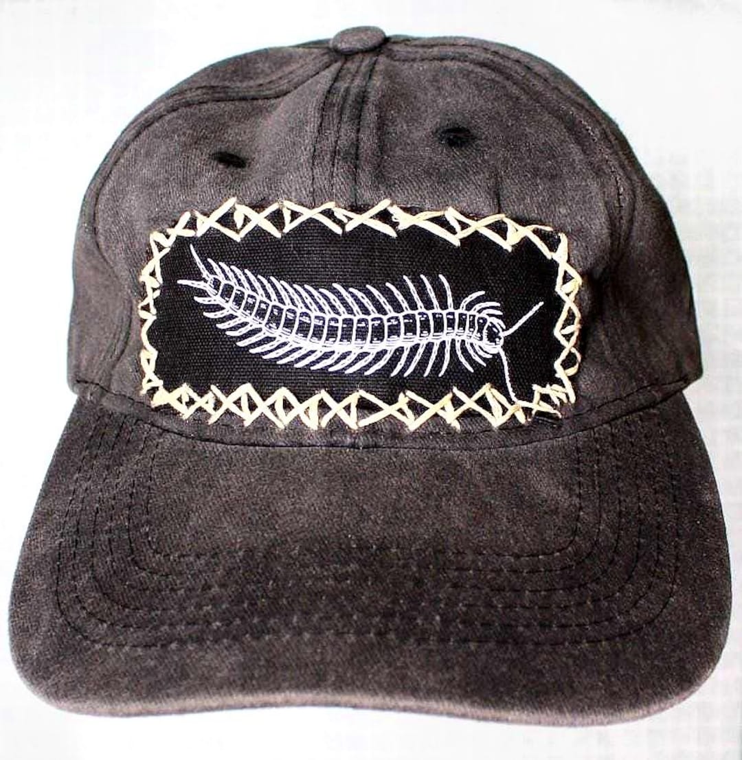 Centipede Ecosystem Hat DIY Eco-anarchy Metal Crust Doom Denim Dad Hat ...