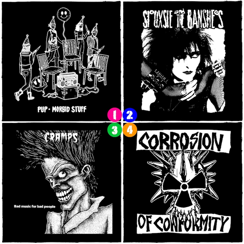 Punk Patch DIY Psychobilly Metal Crust Doom Hardcore Punk Canvas Sew-on ...